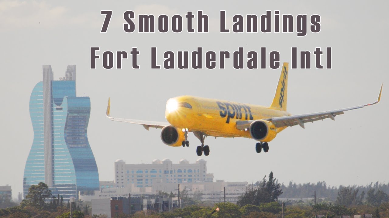 7 Smooth Landings in Fort Lauderdale Airport | ATC - YouTube