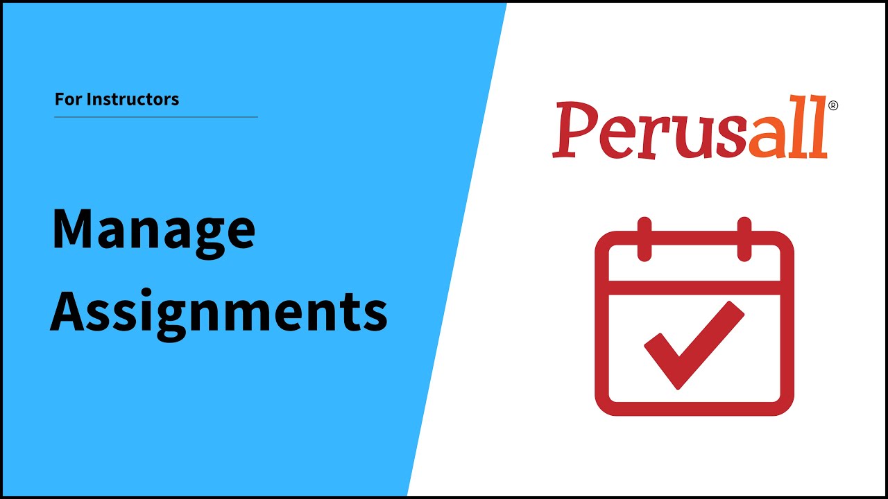Managing your Perusall Assignments | Instructors - YouTube