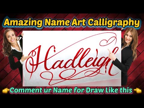 Hadleigh Name Signature Calligraphy Status | How to Draw, Cursive ...