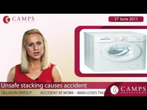 Unsafe stacking causes accident - YouTube
