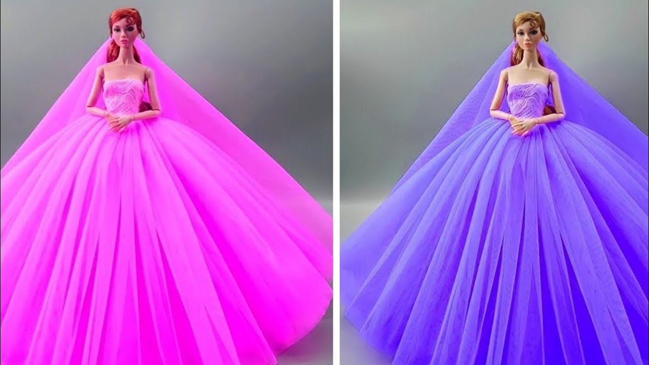 Disney Princess Doll Makeover ~ DIY Miniature Ideas for Barbie ~ Wig ...