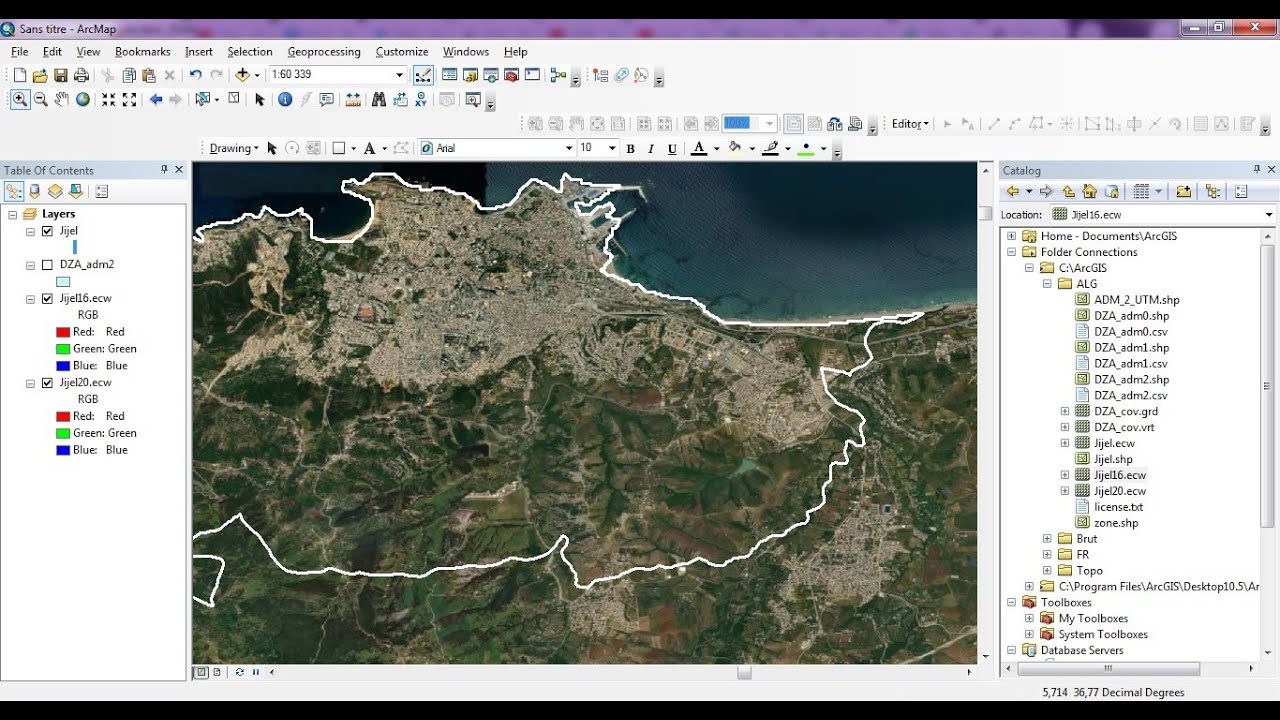 Download VHR georeferenced satellite images and import it into ArcGIS ...