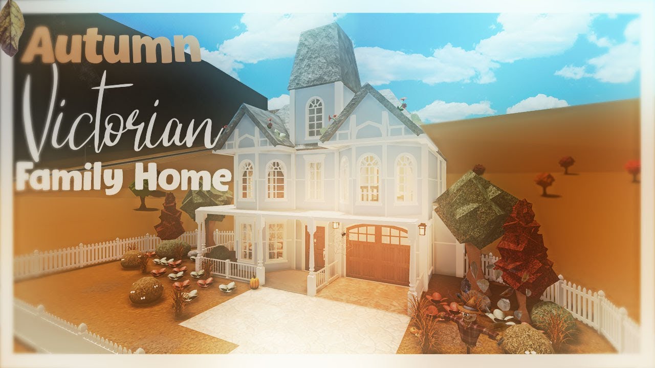 Roblox - Bloxburg: Blue Autumn Victorian Mansion | Roblox Speed Build 🍁 ...