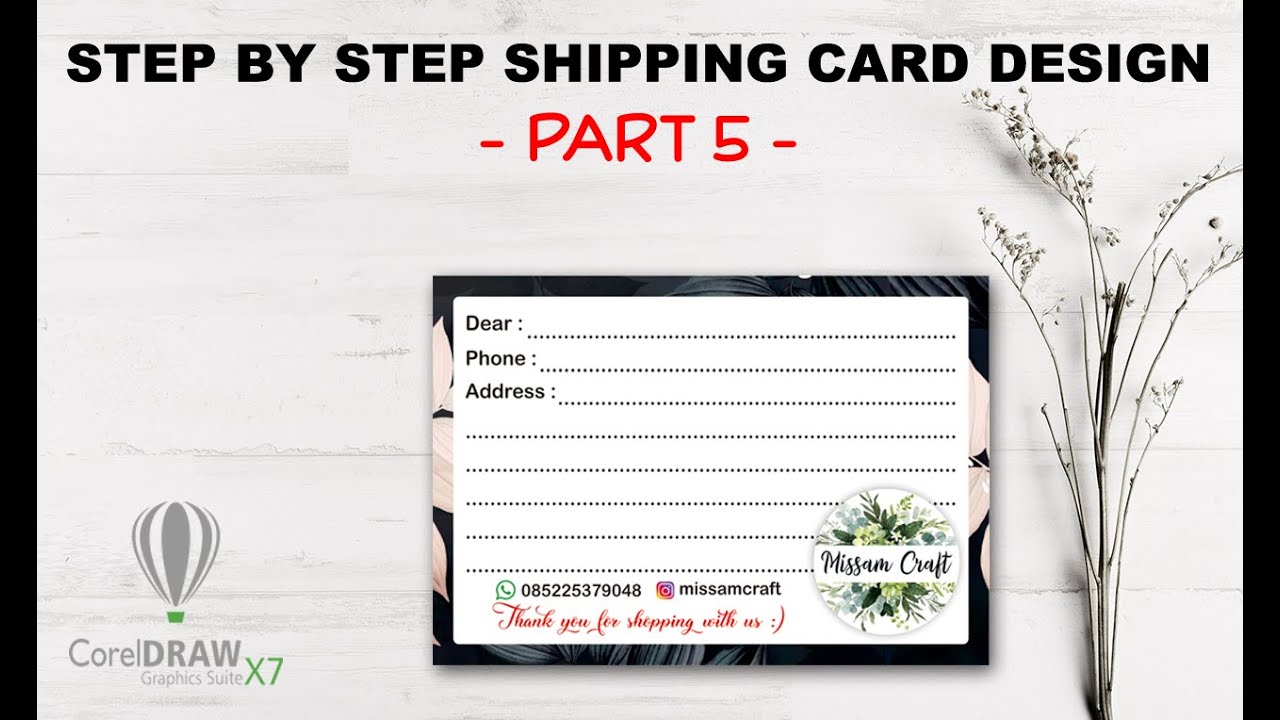 Step By Step Membuat Shipping Card Part 5 By Missam Craft - YouTube