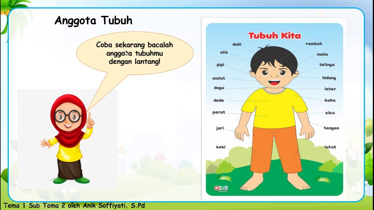 TEMA 1 DIRIKU SUB TEMA 2 TUBUHKU | KELAS 1 - YouTube