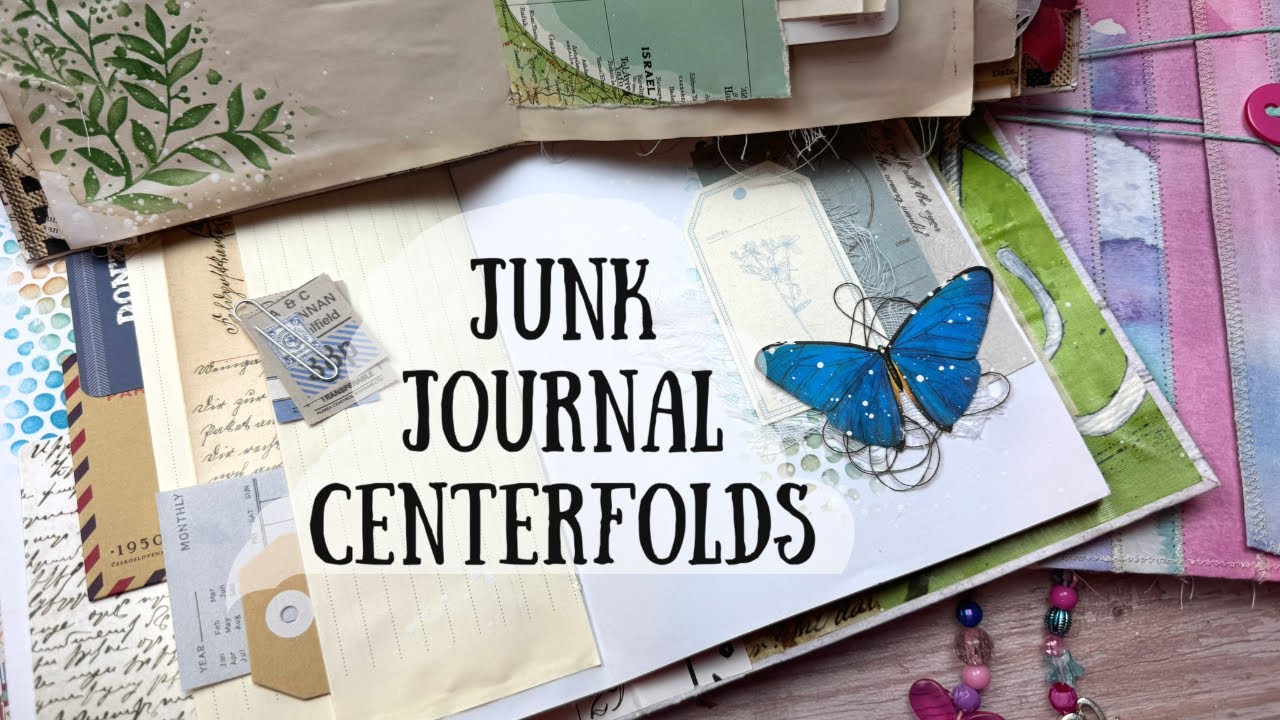 10 AMAZING Ideas for your Junk Journal Centerfold - YouTube