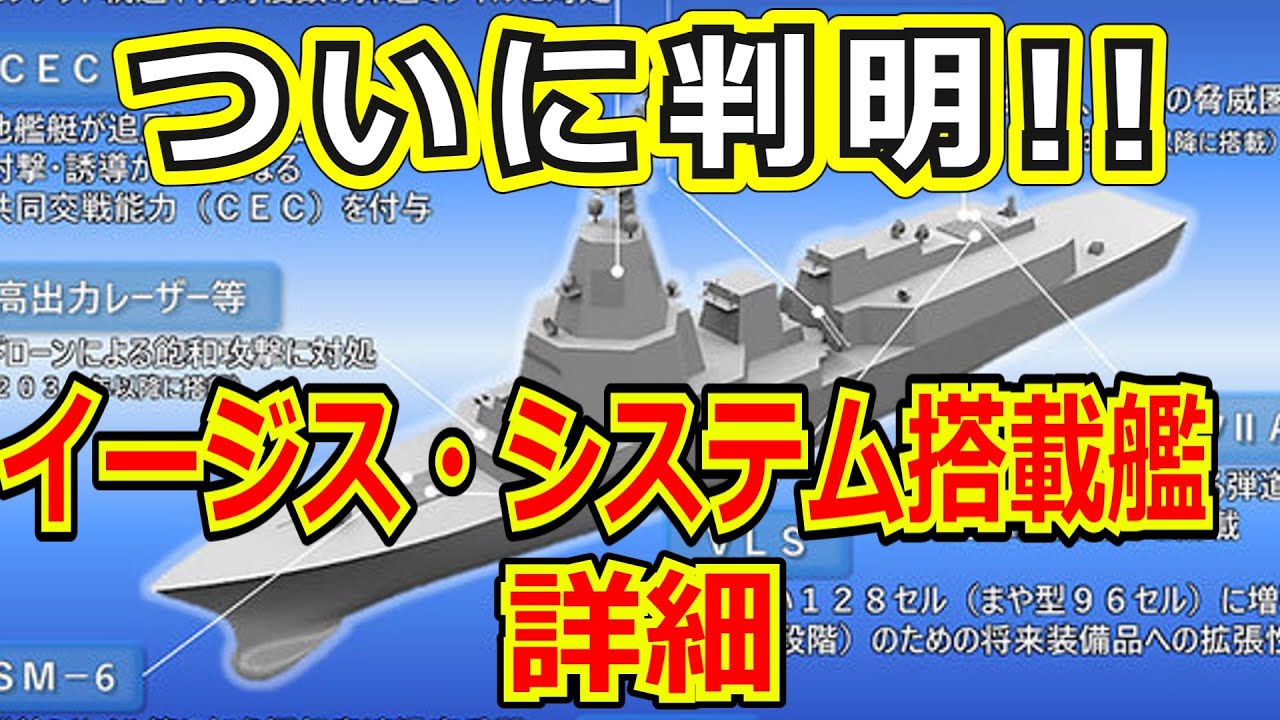 【緊急解説】ついに判明!! イージス・システム搭載艦の詳細 - YouTube