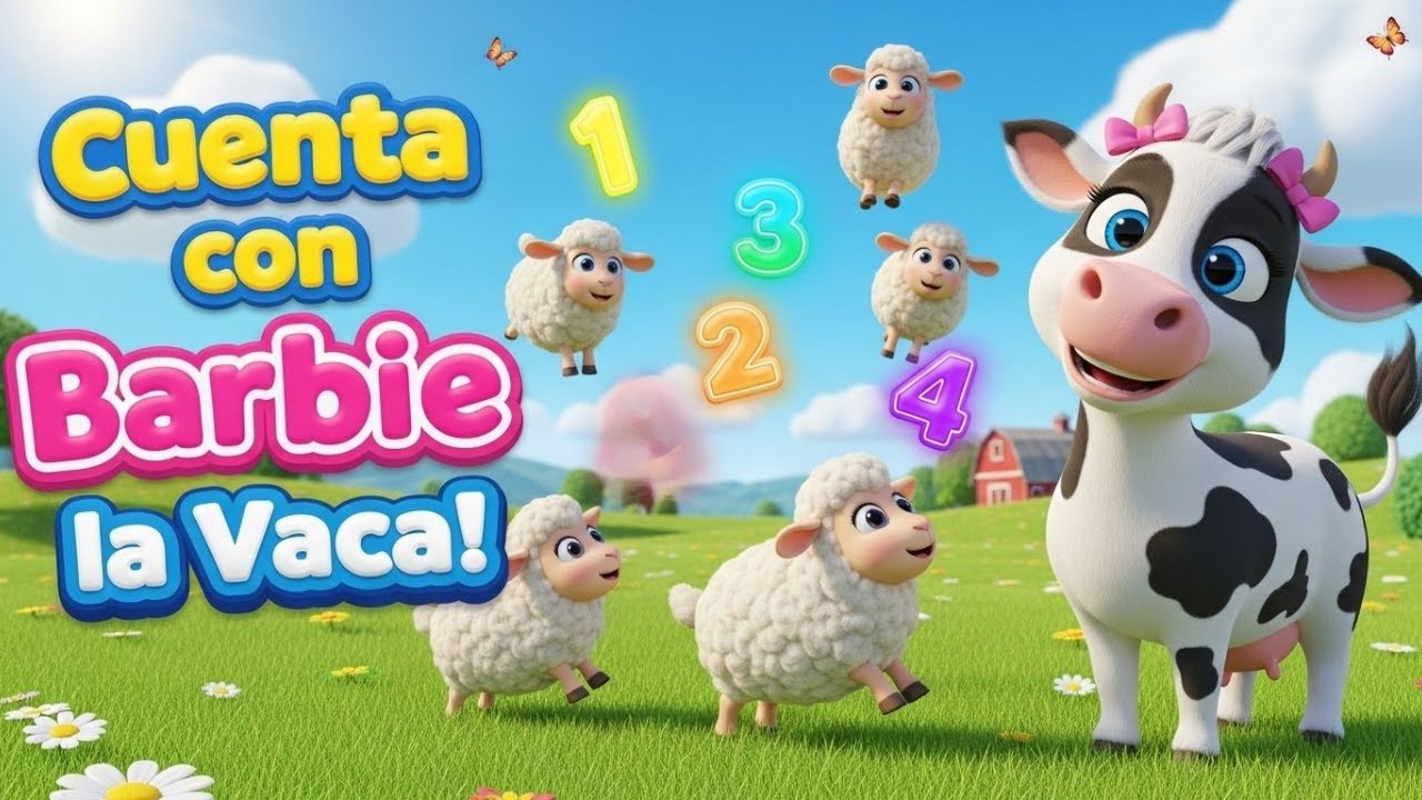 🐮 Aprende a Contar con Barbie la Vaca 🐑 | Canción Infantil Educativa ...