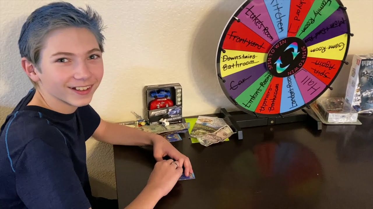 SPIN THE WHEEL BIRTHDAY TREASURE HUNT FOR LANDON - YouTube