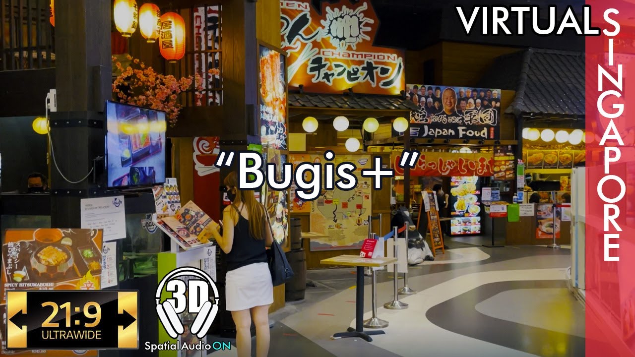 Bugis+ Mall #3dsound #virtualwalk #4kwalk #ultrawidewalk #ASMR #bugis+ ...