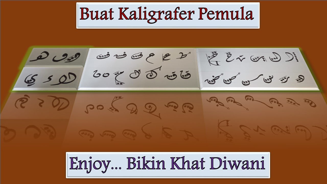 Cara Membuat Khat Diwani Huruf Hijaiyyah #khat #kaligrafi #calligraphy ...