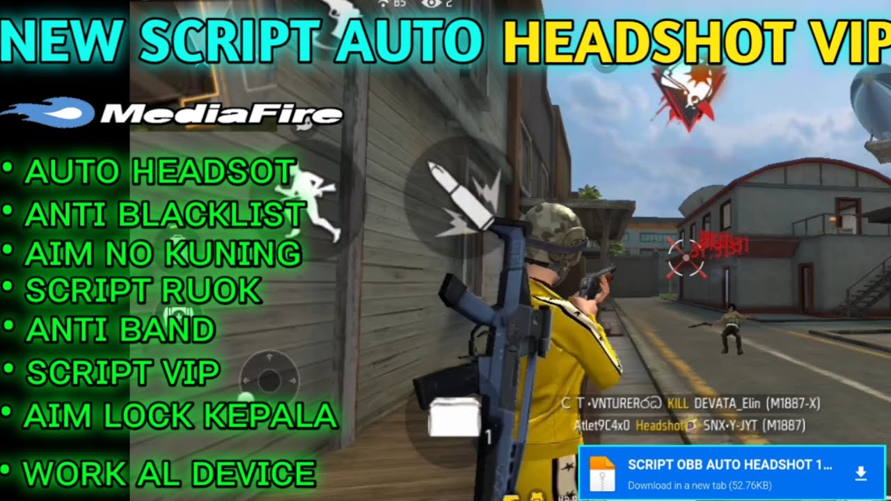 SCRIPT OBB AUTO HEADSHOT FF MAX FF ORI WORK AL DEVICE 💯 - YouTube