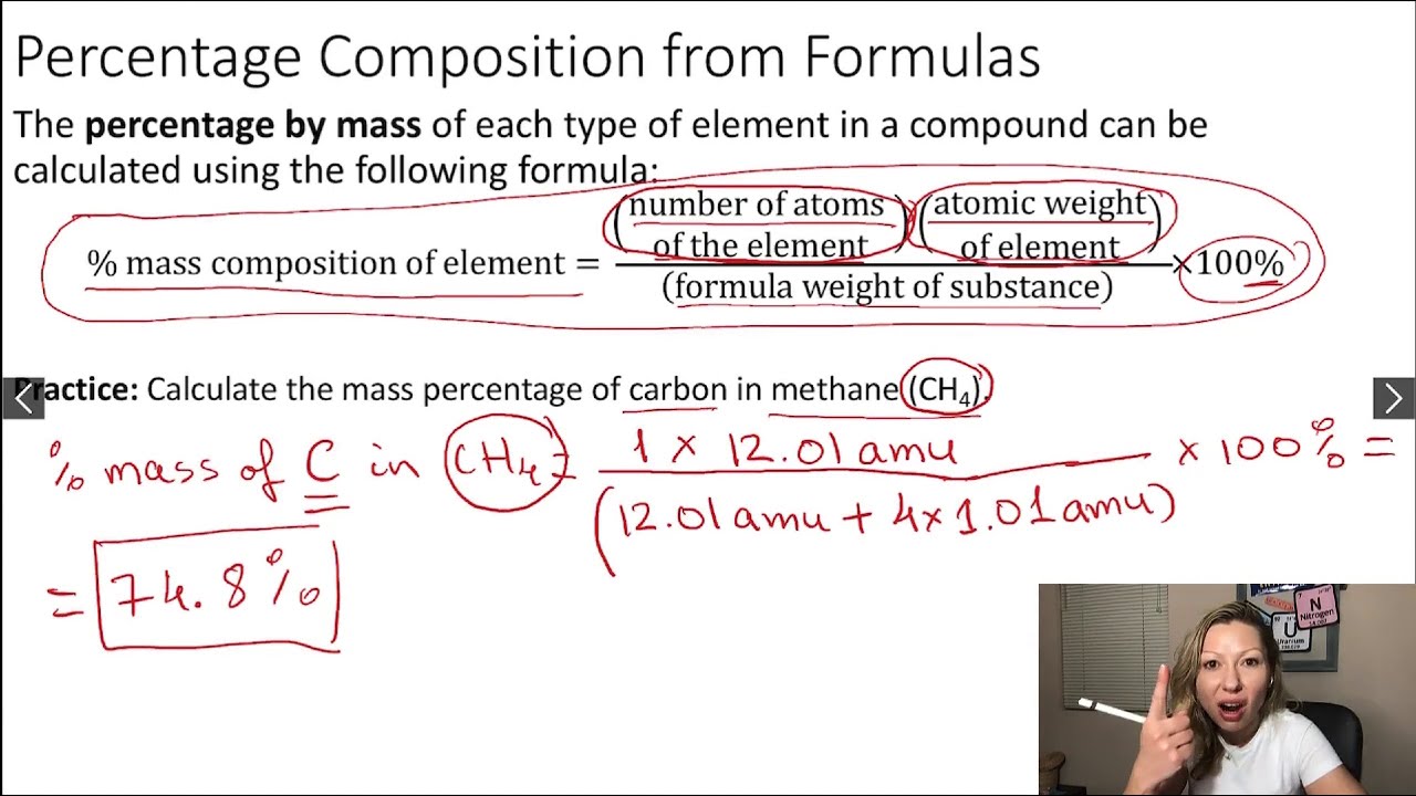Formula and Molecular Weight, Mass Percent - YouTube