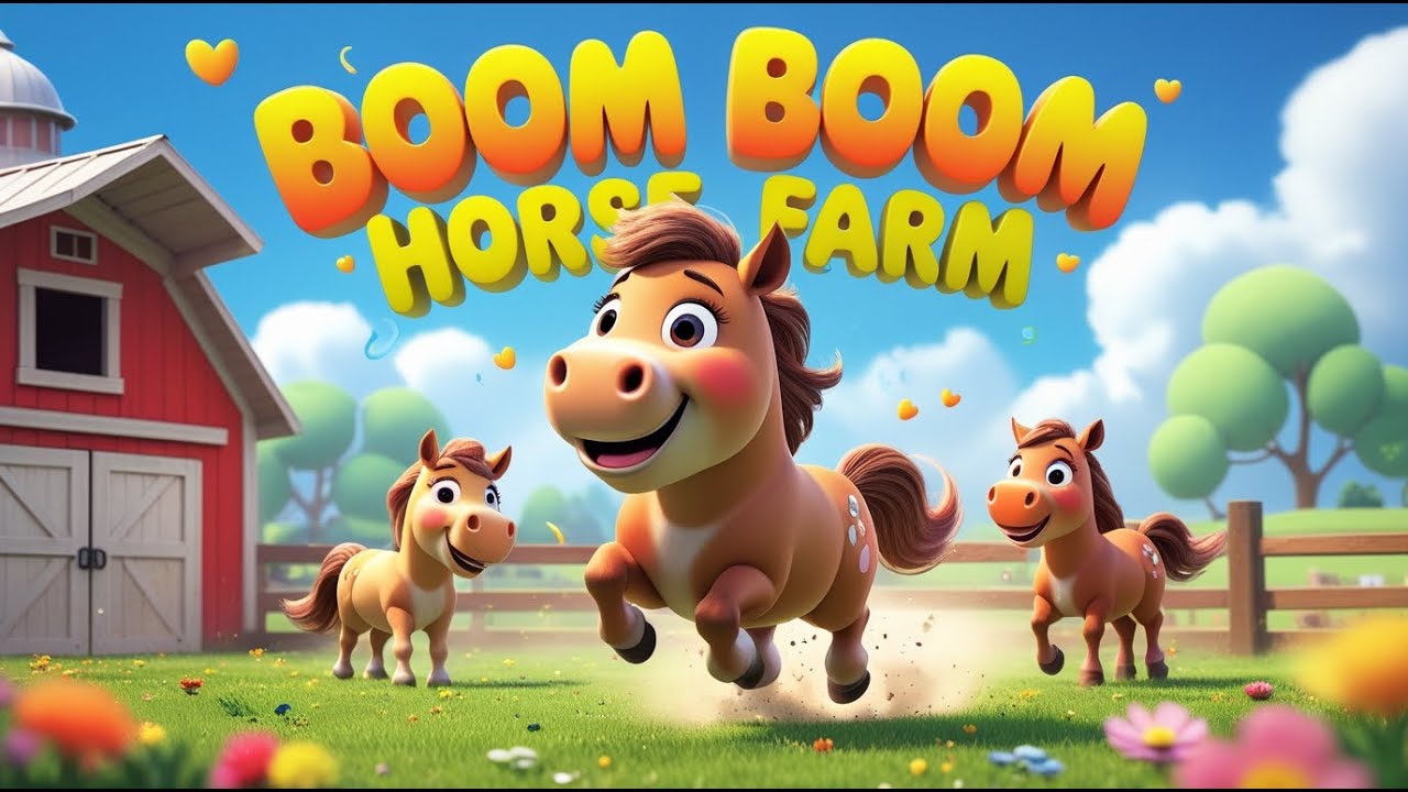 Boom Boom Horse Farm 🐎💥 | Fun Horse Rhyme for Kids - YouTube
