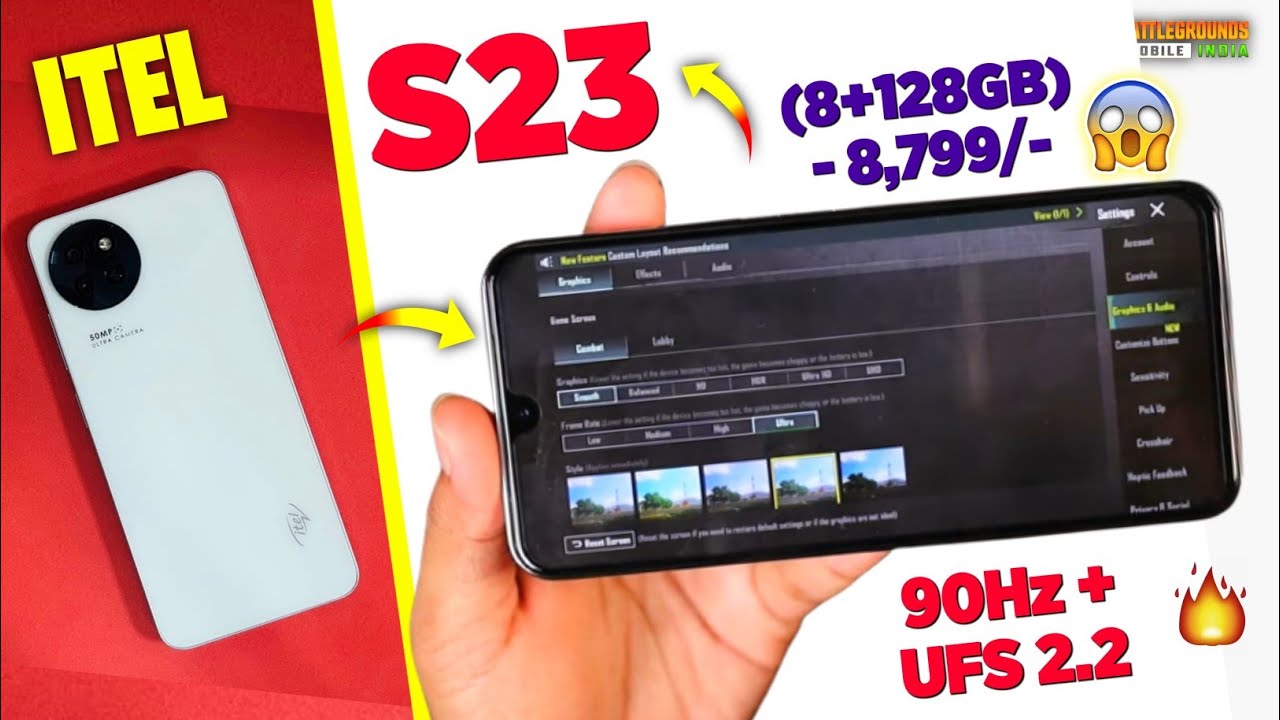 "Itel S23"(Just For 8,799/- & 8+128GB+50MP+UFS 2.2..!😱😍)Gaming Review ...