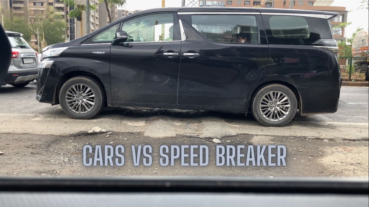 Three raw speed breaker effect on cars suspension || Toyota Vellfire ...