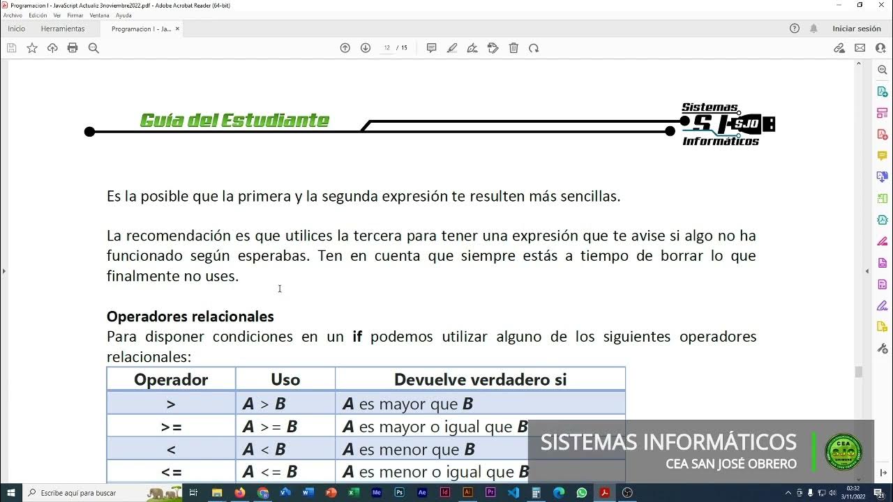 Introducción, Estructuras Condicionales en JavaScript - YouTube
