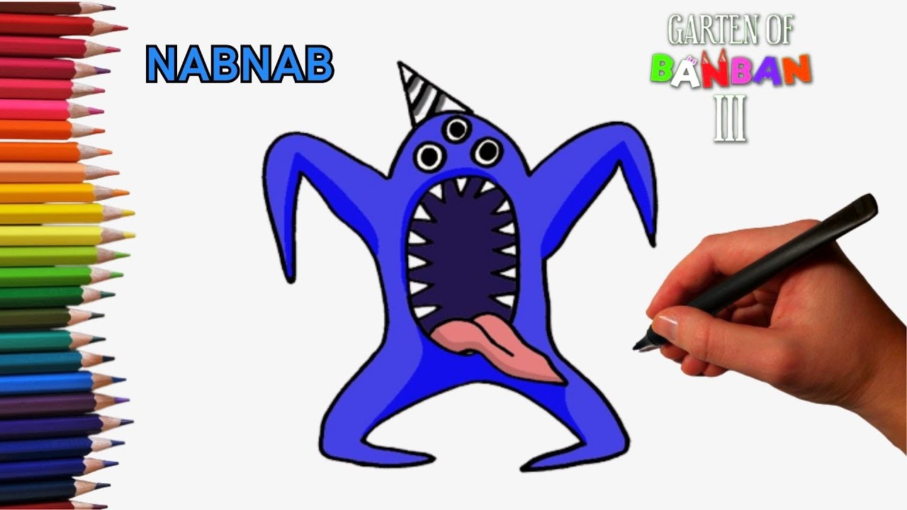 How to draw NABNAB from Garten Of Banban 3 | Cute drawings - YouTube