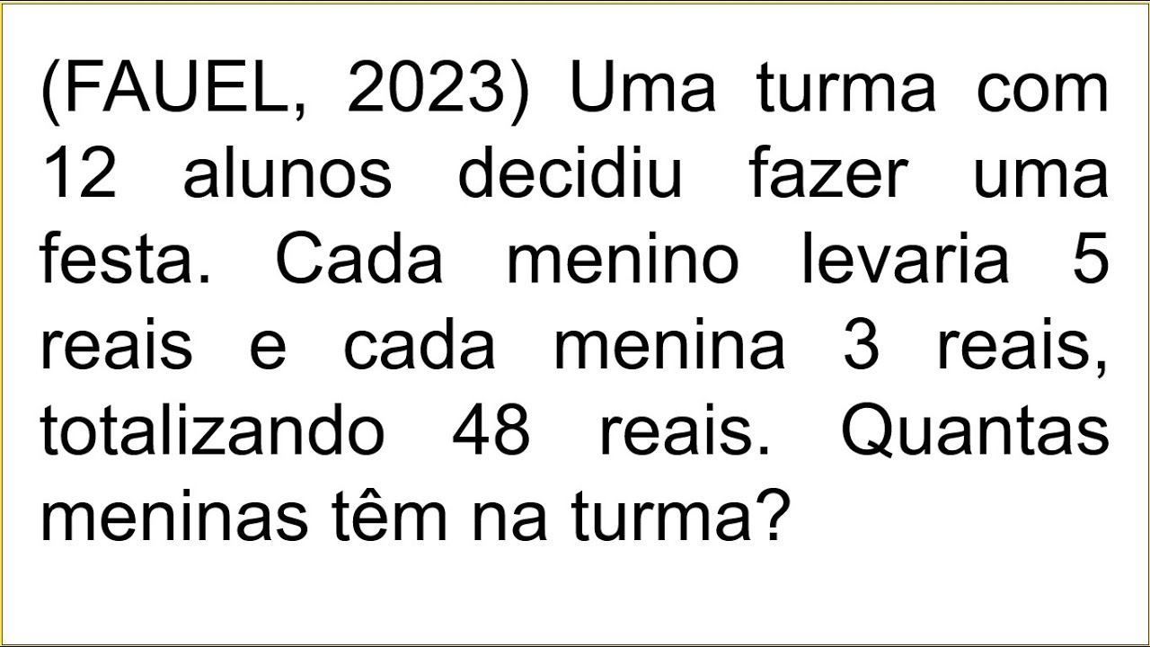 QUESTÃO DE CONCURSO | RACIOCÍNIO LÓGICO | BANCA FAUEL, 2023 - YouTube