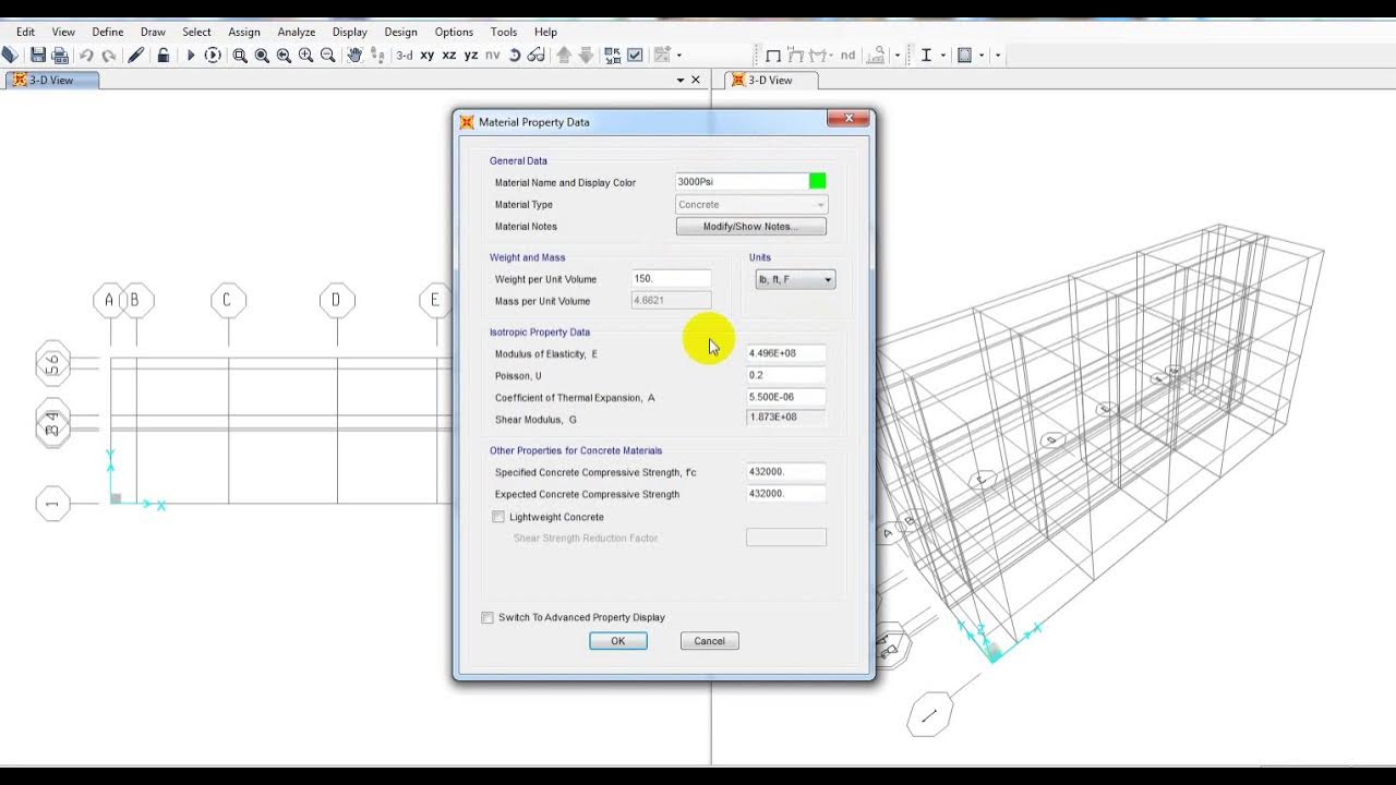 Design G+3 Storey Concrete Building in SAP2000 -02 | Define Materials Properties in CSI SAP 2000 ...