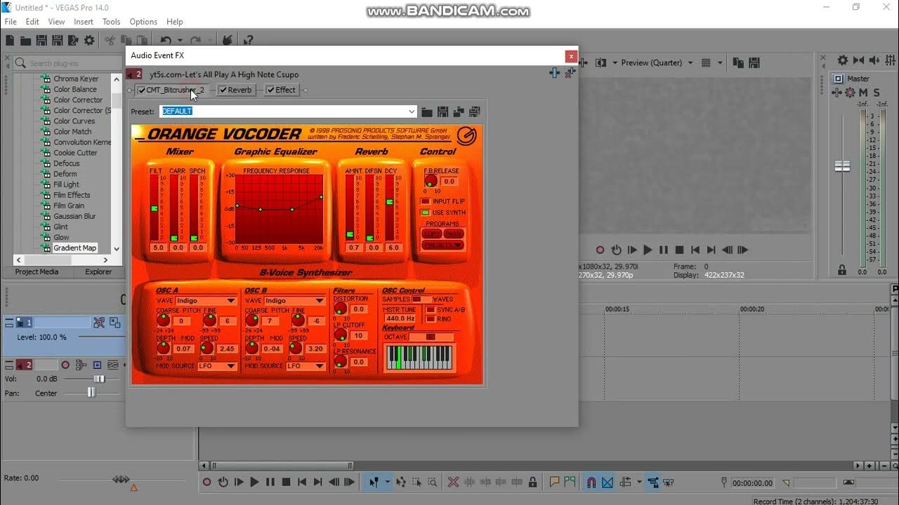 How To Make Xylophone Vocoder On Vegas Pro 14 - YouTube