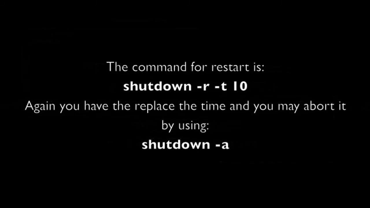 C Logoff, Shutdown, Restart and Lock Computer Windows with cmd - YouTube