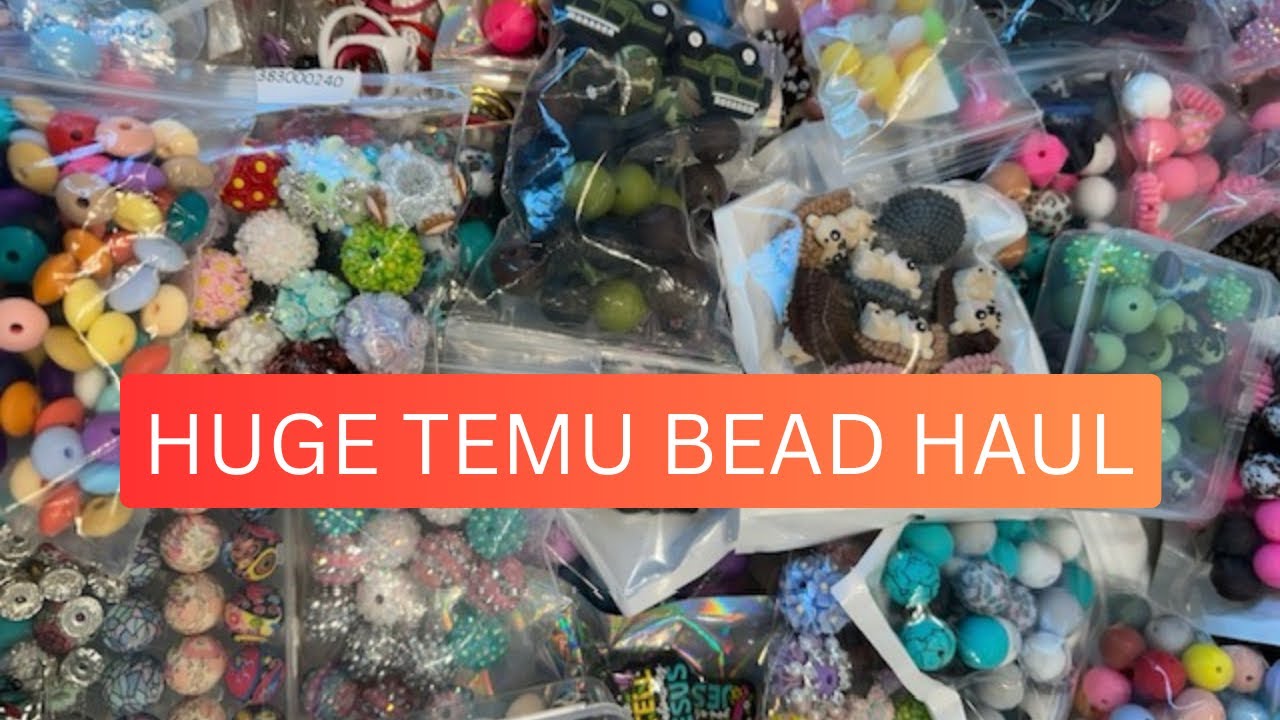 HUGE TEMU BEAD HAUL | ASMR | Silicone Beads - YouTube