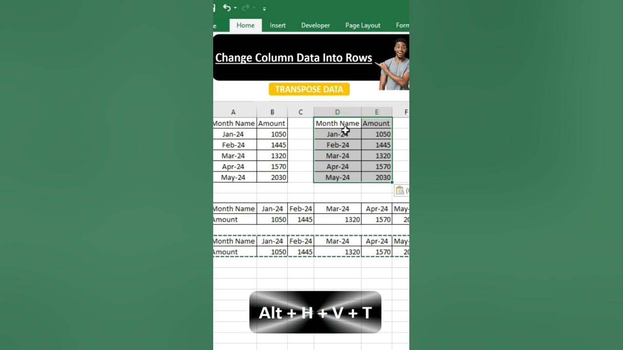 Column To Rows 😱 Shorts Shortsvideo Viral Trending Excel Tricks Exceltutorial Youtube