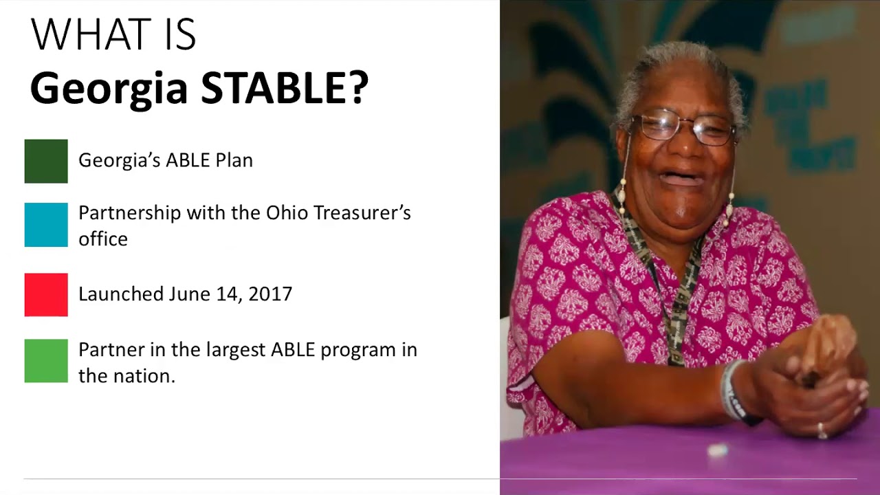 Webinar on GA STABLE Account and Special Needs Trust. - YouTube