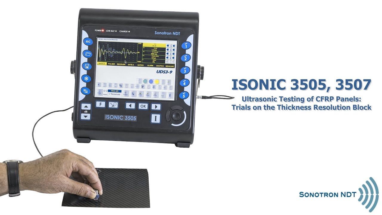 ISONIC 3505, 3507 / UT / CFRP Panels / Trials on the Thickness ...