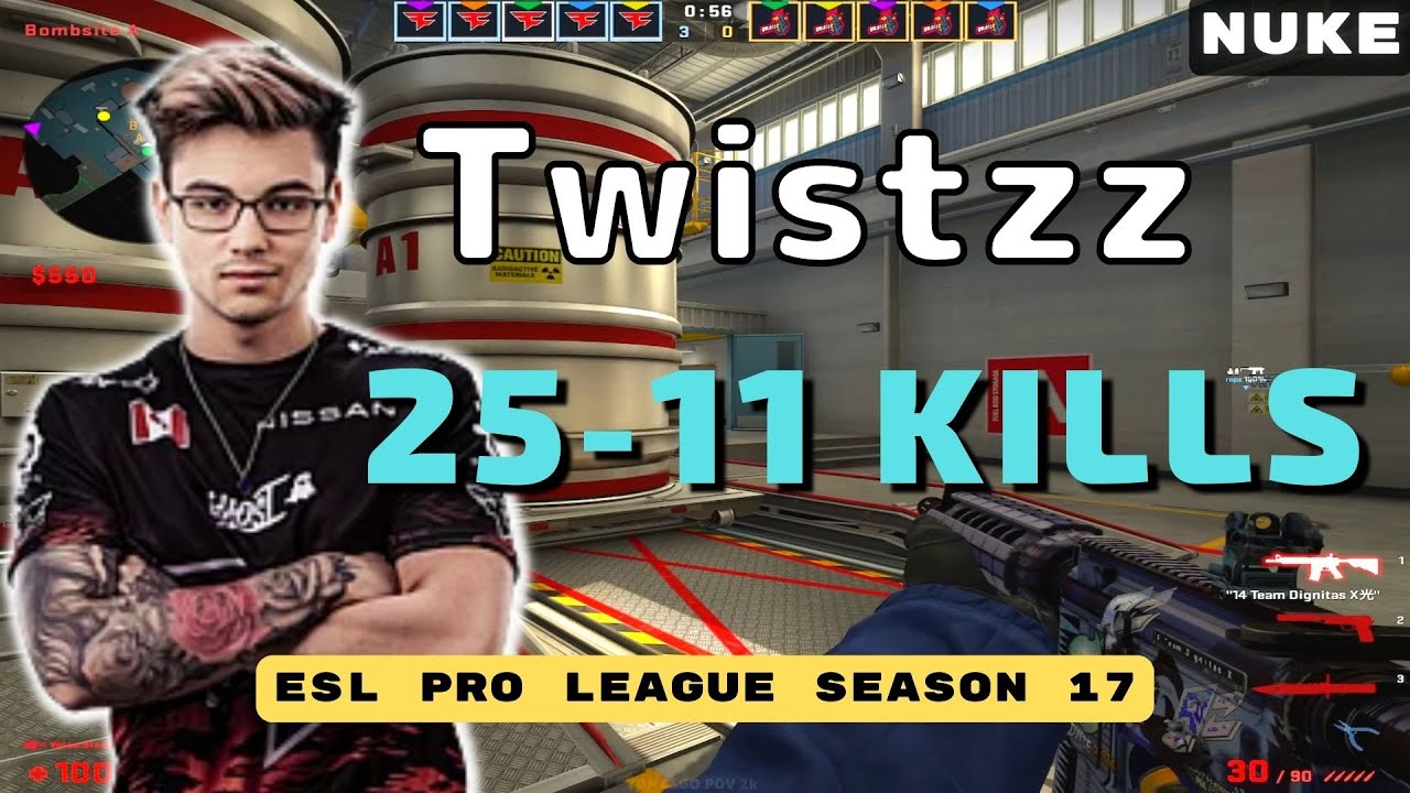 CSGO POV FaZe Twistzz (25-11) vs Rooster (Nuke) 𝙒𝙞𝙣 (16-6) @ ESL Pro League Season 17 - YouTube