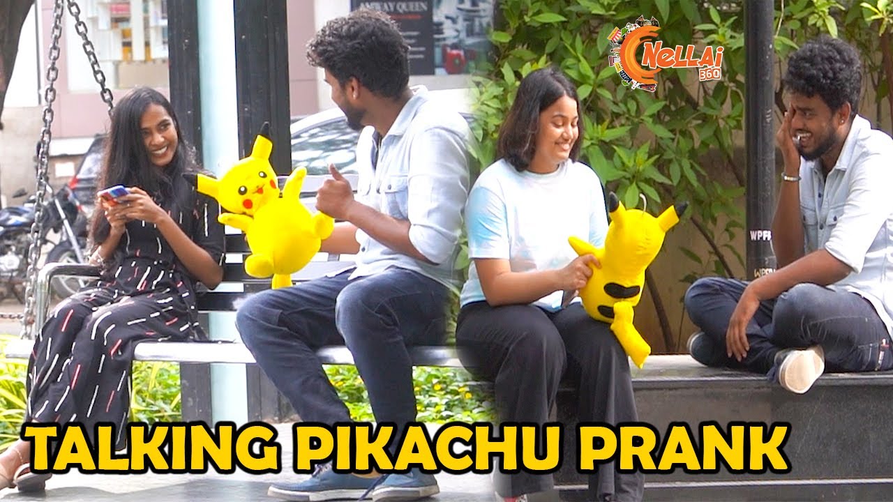 ''TALKING PIKACHU PRANK'' on Cute Girls | Reaction Prank | Tamil Prank ...