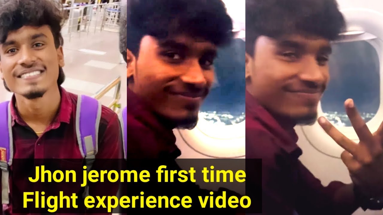 Jhon jerome first time Flight experience video | Super singer title ...
