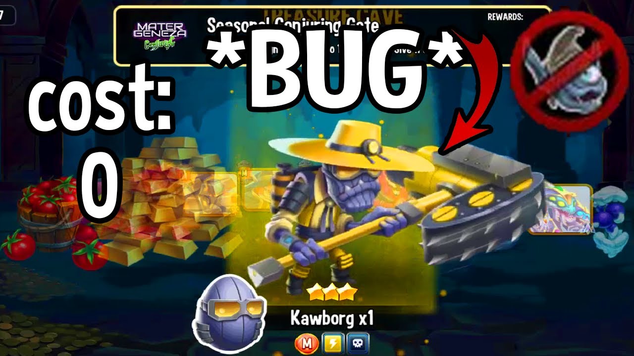 Monster Legends BUG to get KAWBORG Treasure Cave 2024 and Mater Geneza ...