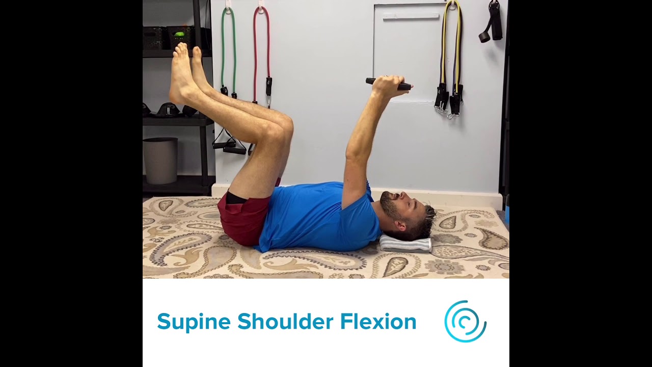 Shoulder Flexion Supine with Weight - YouTube