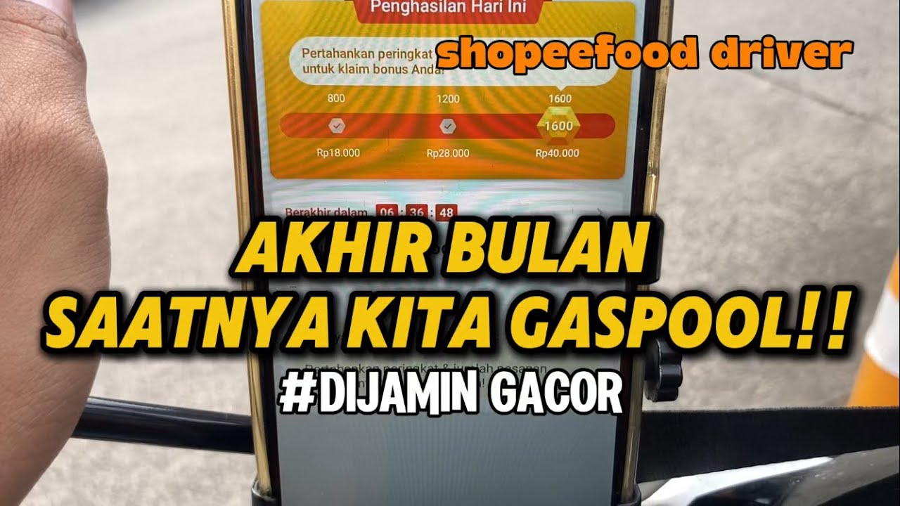 akhir bulan orderan spx instant membeludak shopeefood driver - YouTube