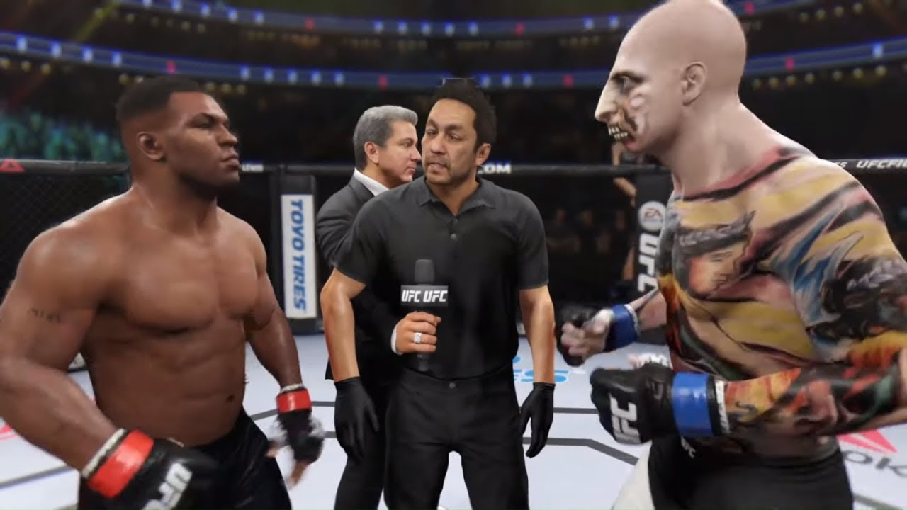 Mike Tyson vs. Evil Destroyer (EA Sports UFC 2) - CPU vs. CPU 🥊 - YouTube