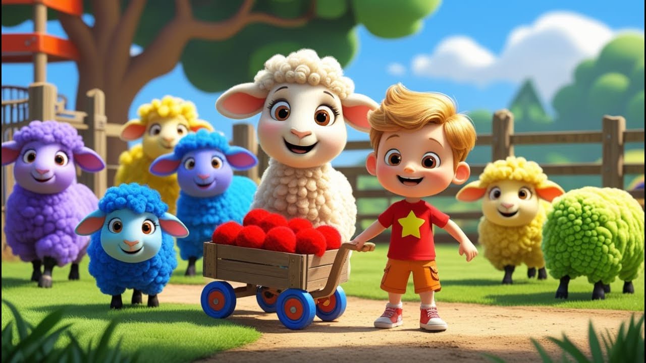 Baa Baa Black Sheep | Colorful Sheep | Sheep Song | Toddler Song ...