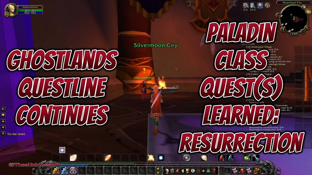 World of Warcraft WOTLK CLASSIC ERA #3 Blood Elf Pally, Ghostlands Quests, Class Quest ...