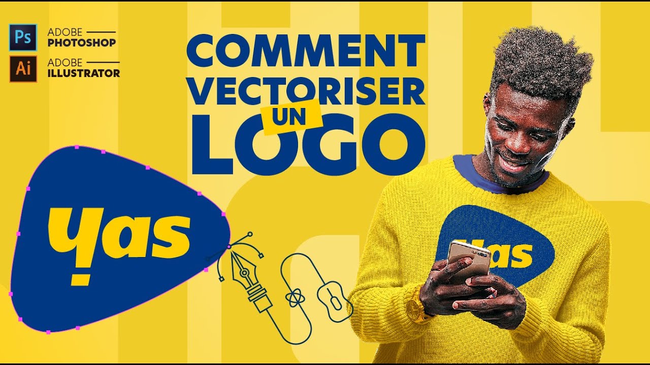Comment Vectoriser Un Logo & Créer Un Cover avec sur Adobe Photoshop & Adobe Illustrator - YouTube