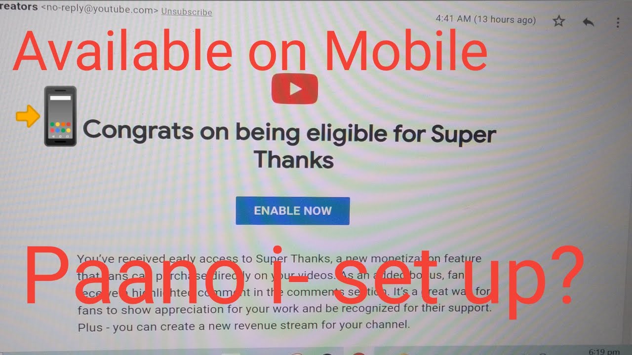 SUPER THANKS YOUTUBE Feature, How to Enable| Simple & Fast - YouTube