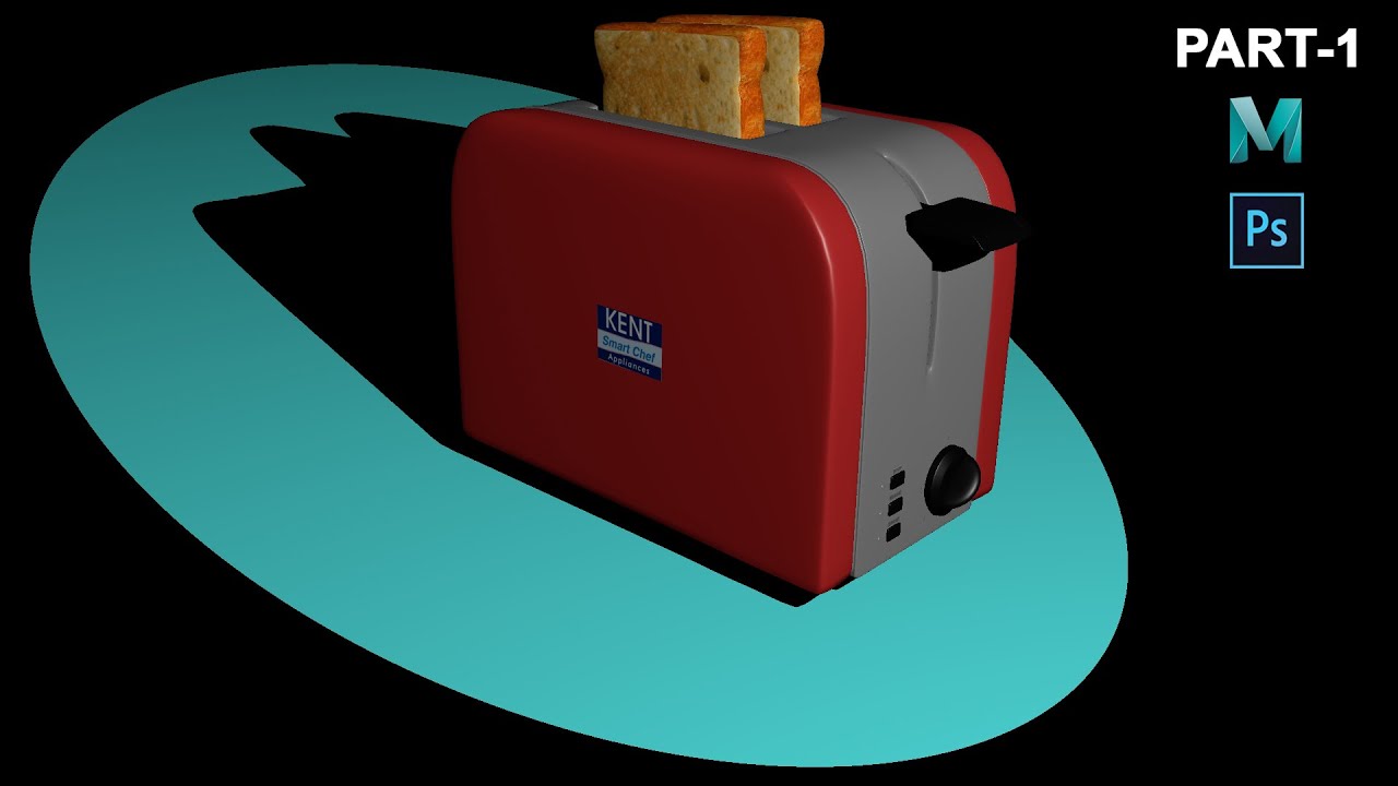 How to Model, UV & Texture a Toaster in Maya & Photoshop | Part : 1 ...
