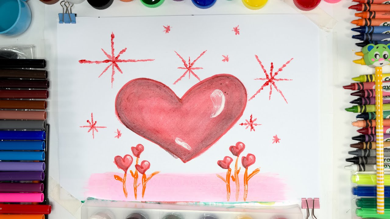 How to Draw a Cute Heart Step by Step - YouTube