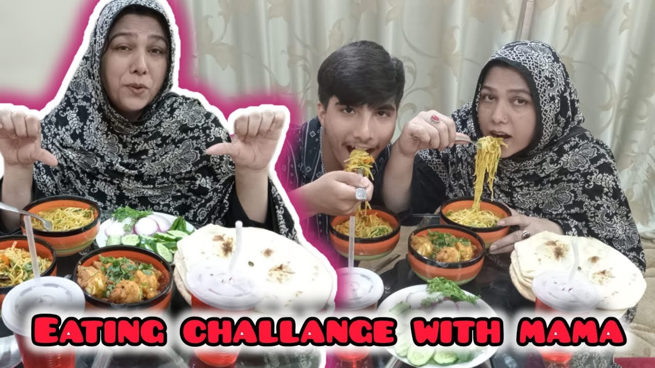 Eating Challenge with mama 😇😁||who win this challenge 😃|| - YouTube