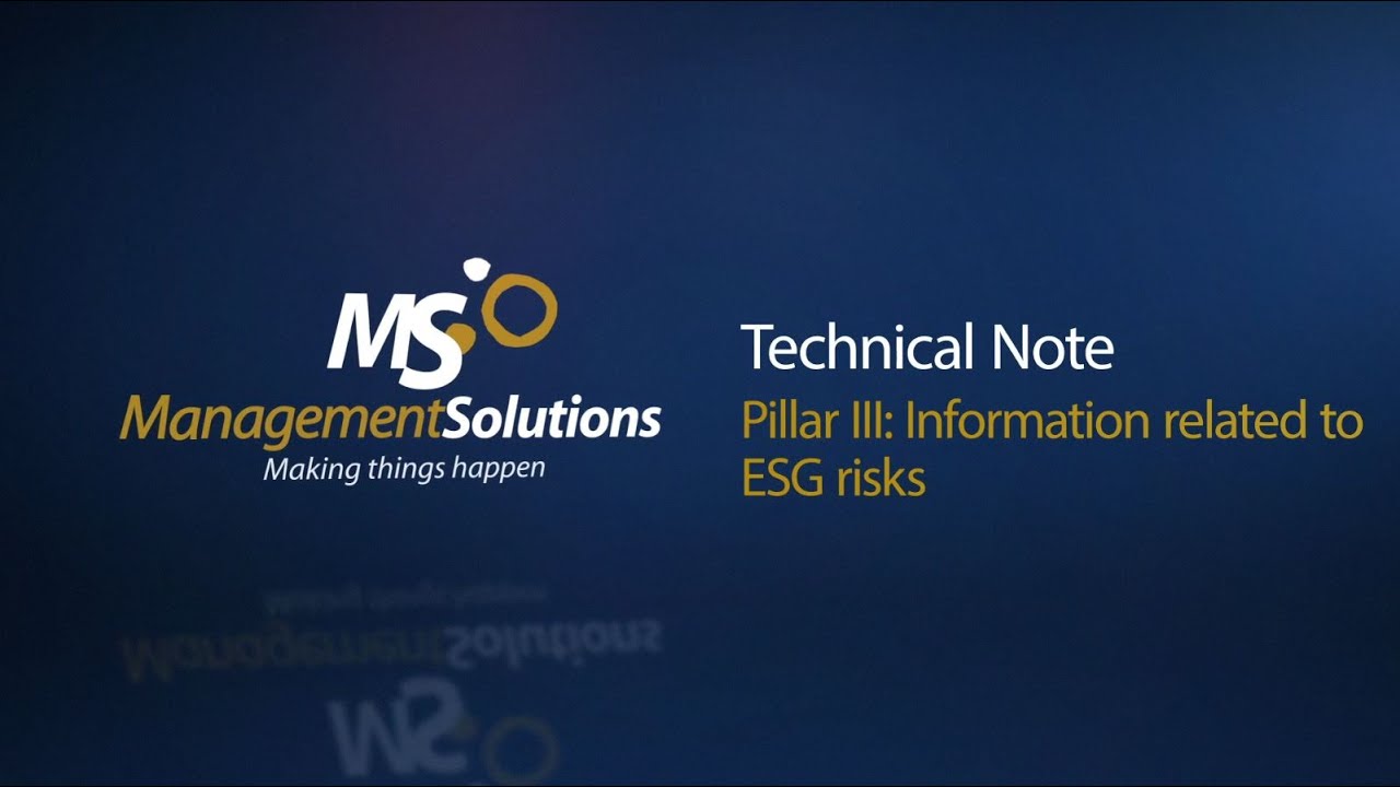 Pillar III: Information related to ESG risks - YouTube