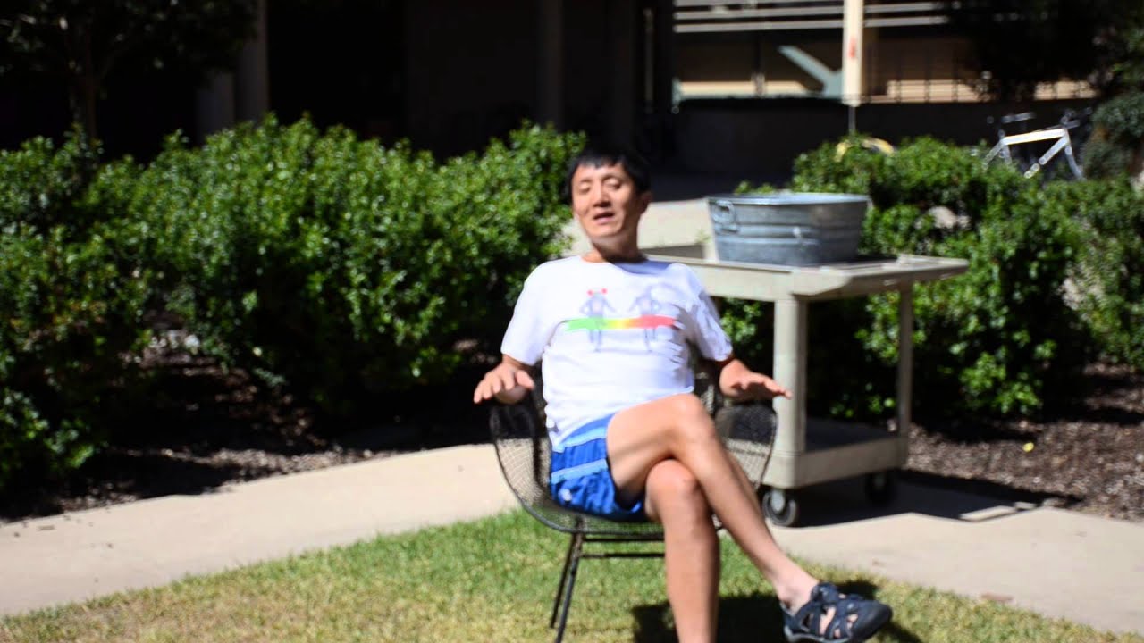 Dr. Liqun Luo from Stanford doing the ice bucket challenge 9/2/2014 ...