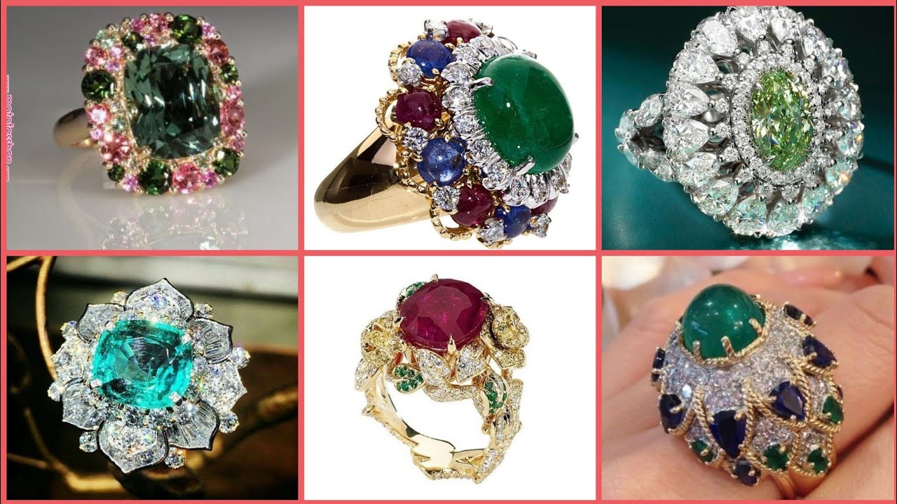 Amazing Diamonds Rings Collection With Real Gemstones Fitting Unique ...