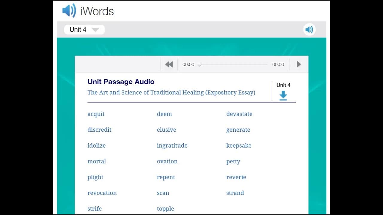 Gr 6 Sadlier Vocabulary Level A Unit 4 - YouTube