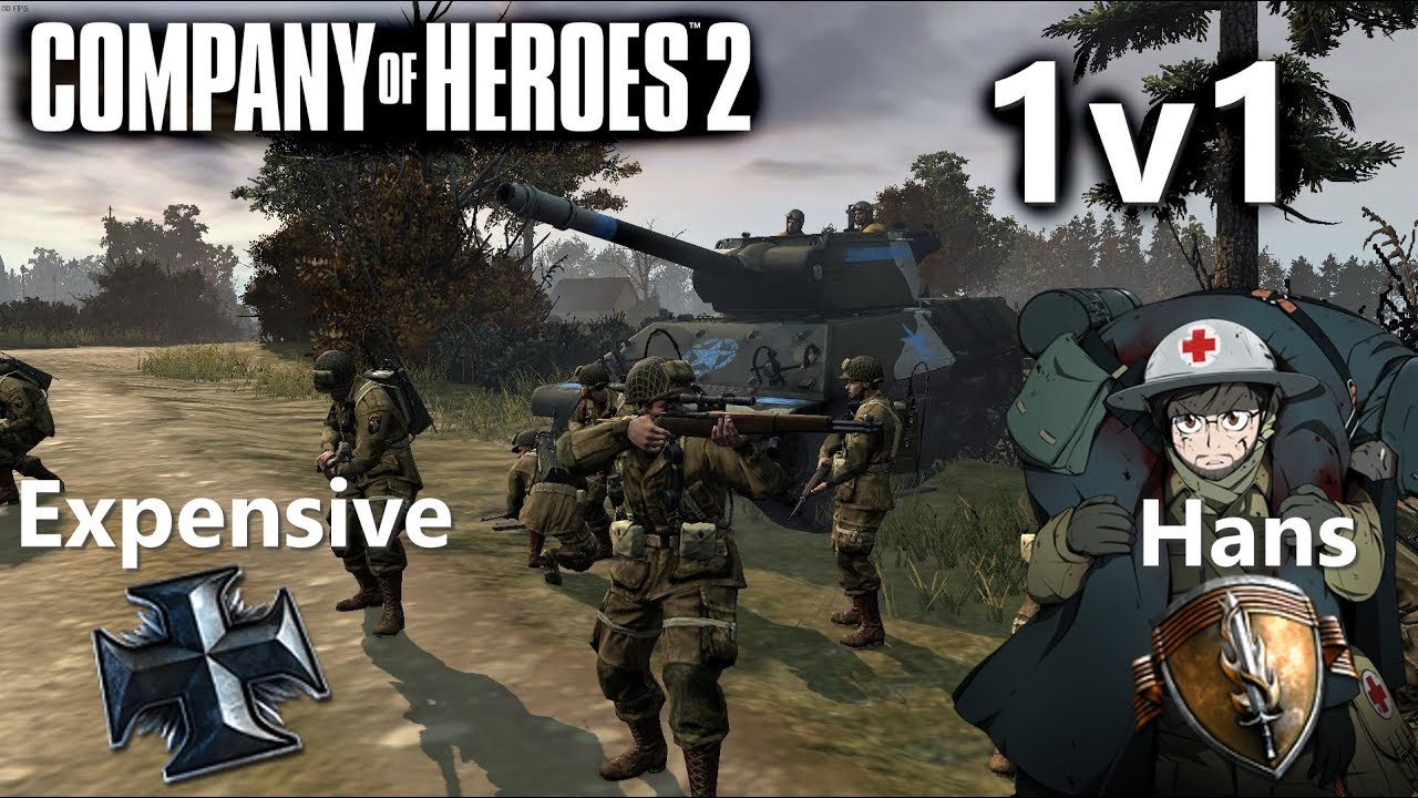 CoH2: Intense 1v1 - Hans(USF) vs Expensive(OKW) - YouTube