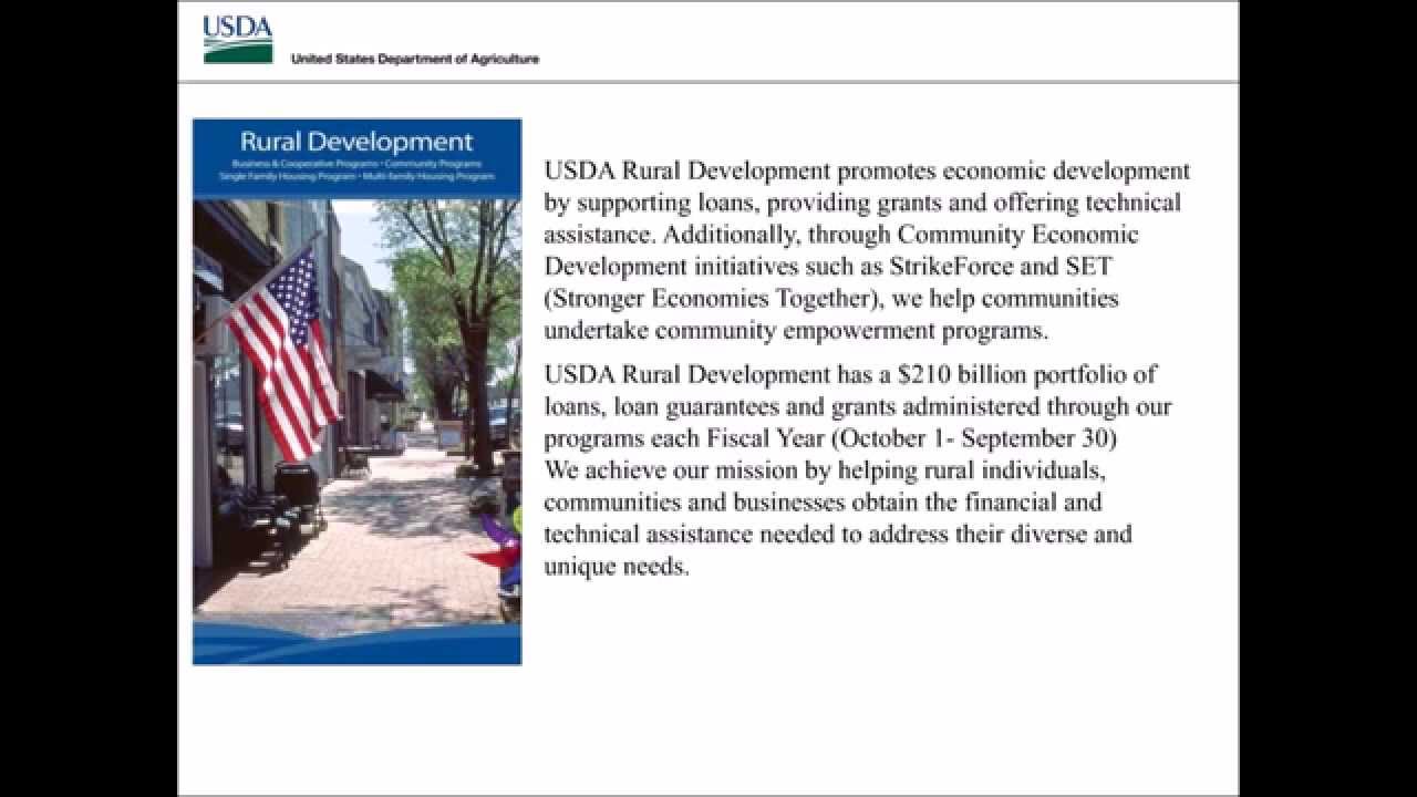 USDA RD Overview of Programs - YouTube